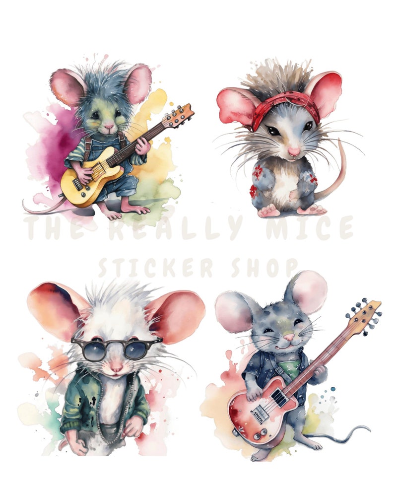 Mouse Punk Clipart 14 High Quality Pngs Digital Download Stickers, Card ...