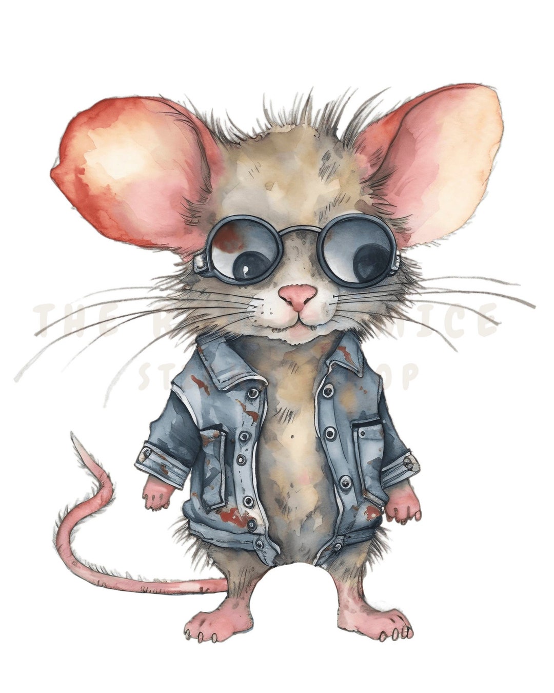 Mouse Punk Clipart 14 High Quality Pngs Digital Download Stickers, Card ...