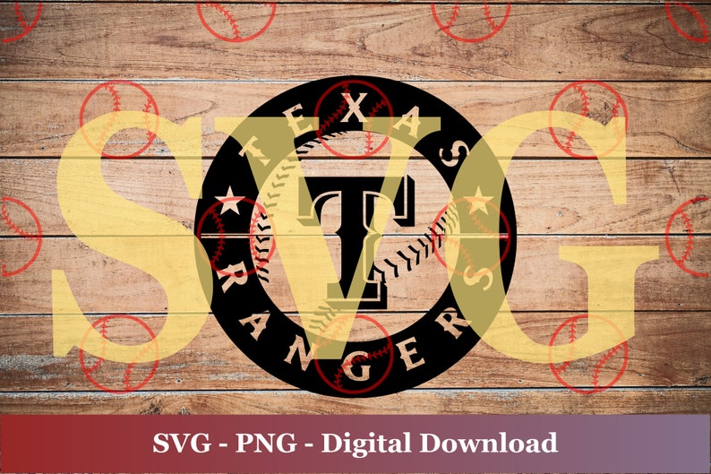 Texas Baseball SVG File PNG Small Emblem - Etsy