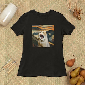 The Scream Cat Playful Parody of Edvard Munch's Classic Unique Art for ...