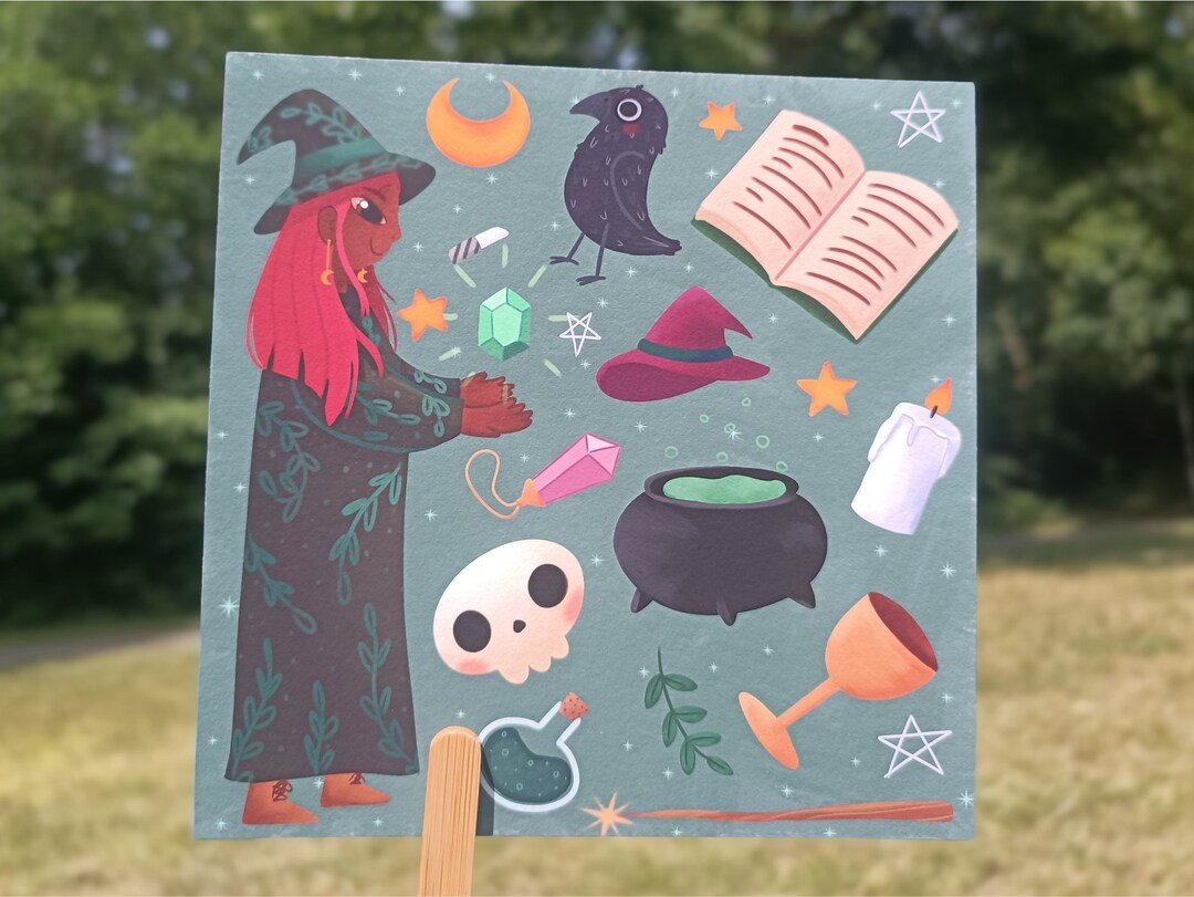 Art Print I Demon Summoning Kit I Witch Illustration I Wall Art Magic I ...