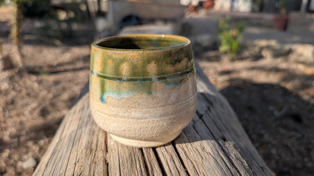 Handleless Stoneware Cup – Handleless Rustic Ceramic Glass — - Etsy