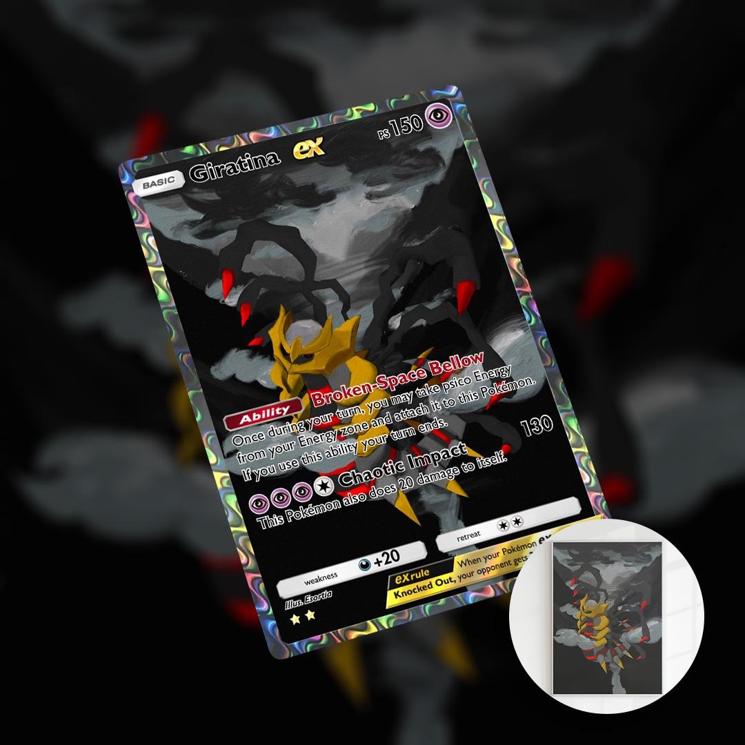 Custom Giratina Pokémon TCG Pocket Card & Poster 50x70 | Personalized ...