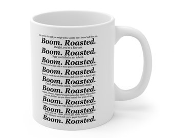 The Office Boom Roasted Funny Coffee Mug, Dunder Mifflin Boom Roasted ...