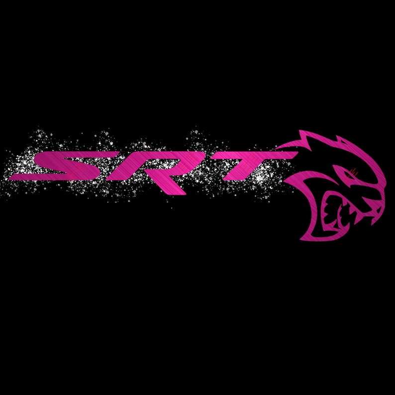 SRT Pink Hellcat Dodge Logo Png Ready Download Dtf to - Etsy