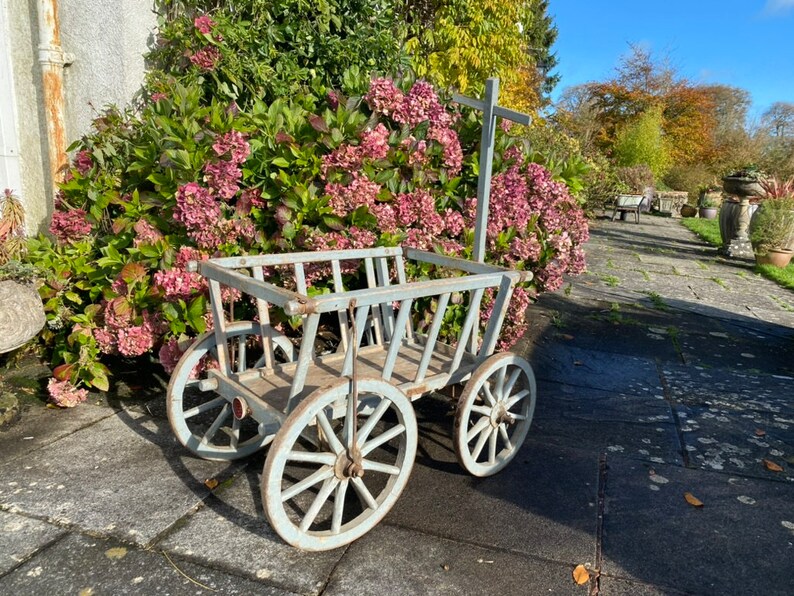 Vintage Painted Pine Dog Cart Planter - Etsy