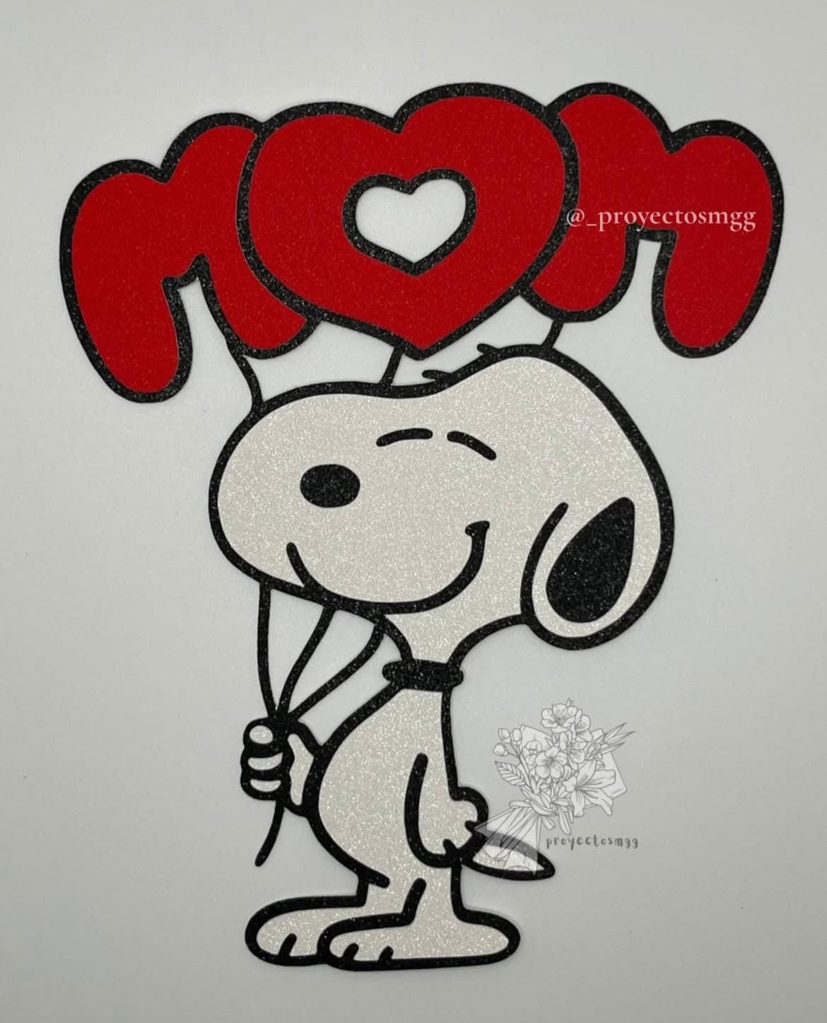 Snoopy “ Mom “ SVG File | Mother’s Day SVG File | Layered Htv SVG - Etsy