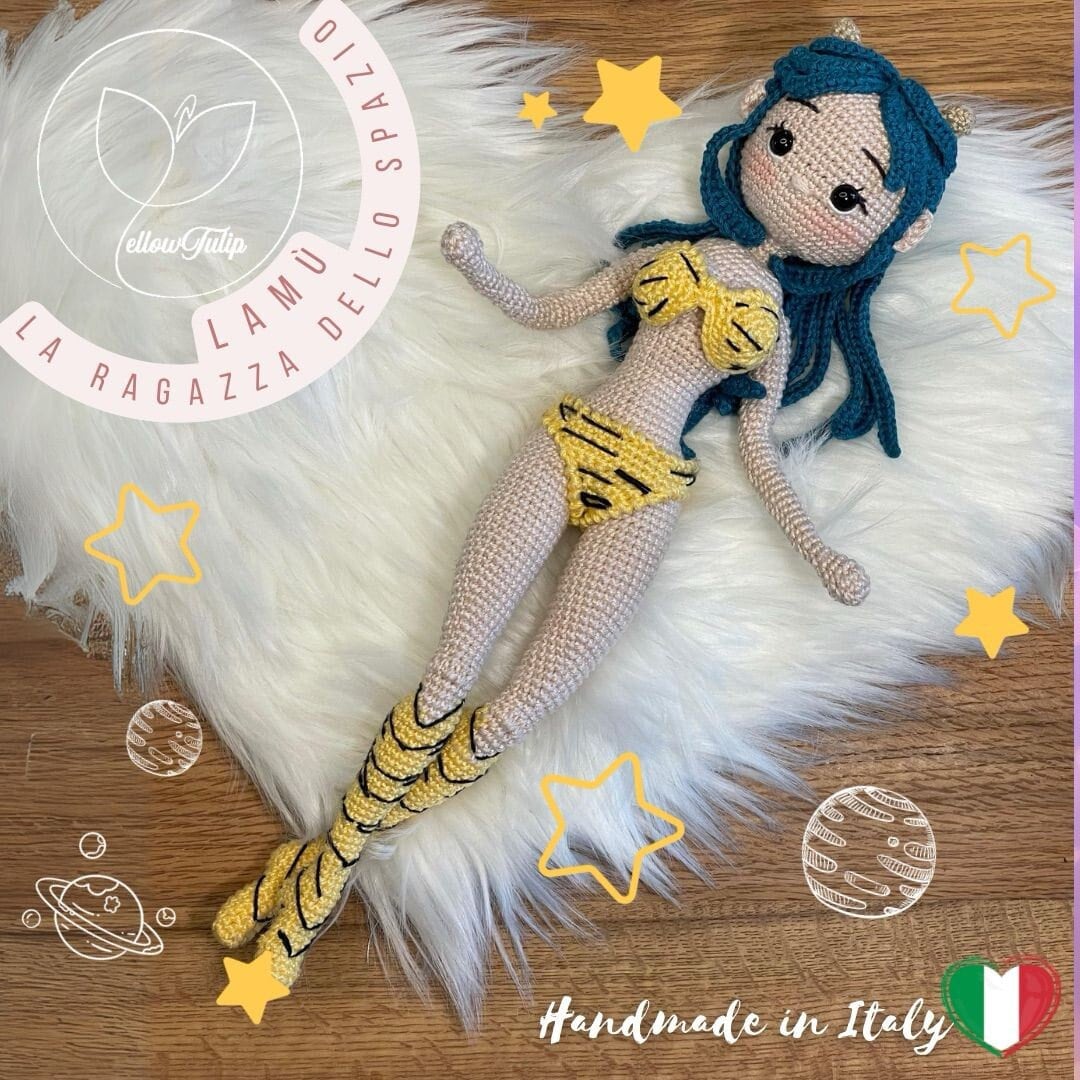 Lamù, Lum, Anime, Doll, Amigurumi, Handmade, Play Original Gift, Toy ...