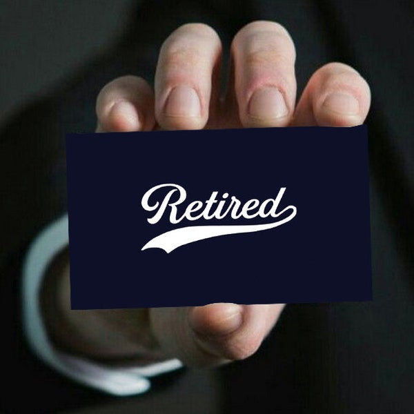 Retired Business Card - Etsy