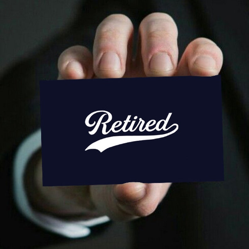 Retired Business Card JPG - Etsy