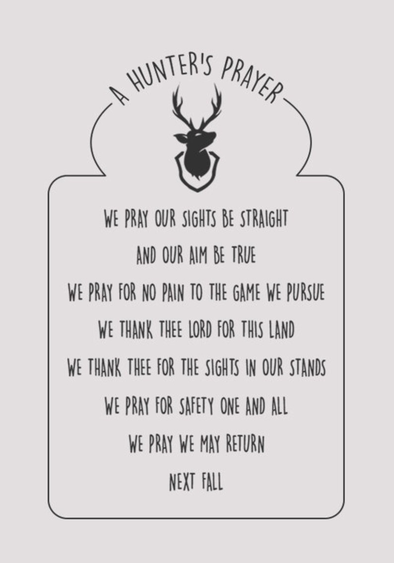 A Hunter's Prayer PNG - Etsy