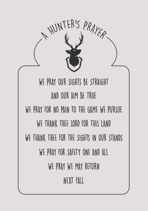 A Hunter's Prayer PNG - Etsy