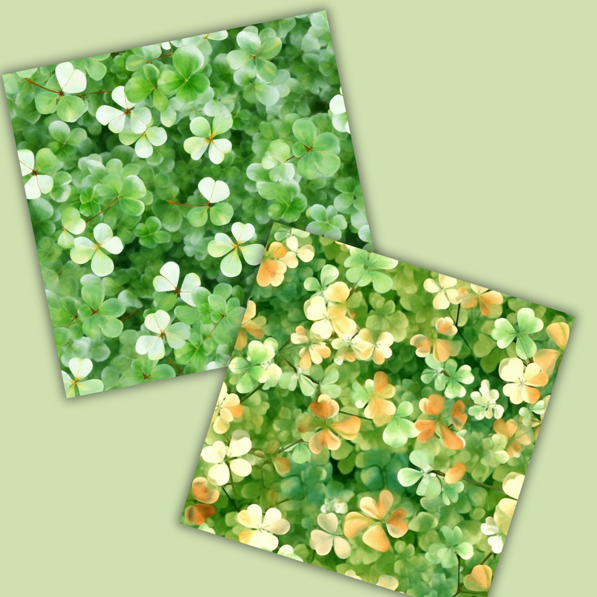 Clover Watercolour Digital Paper Clover Digital Patterns - Etsy