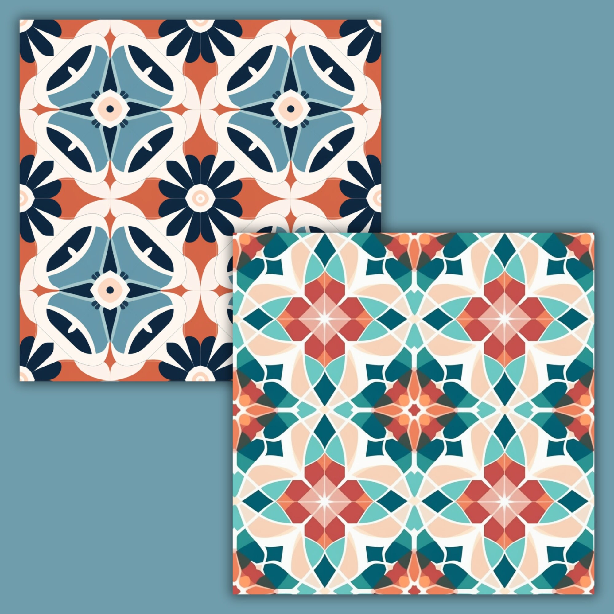 Printable Terracotta Moroccan Paper Pack 6 Patterns - Etsy