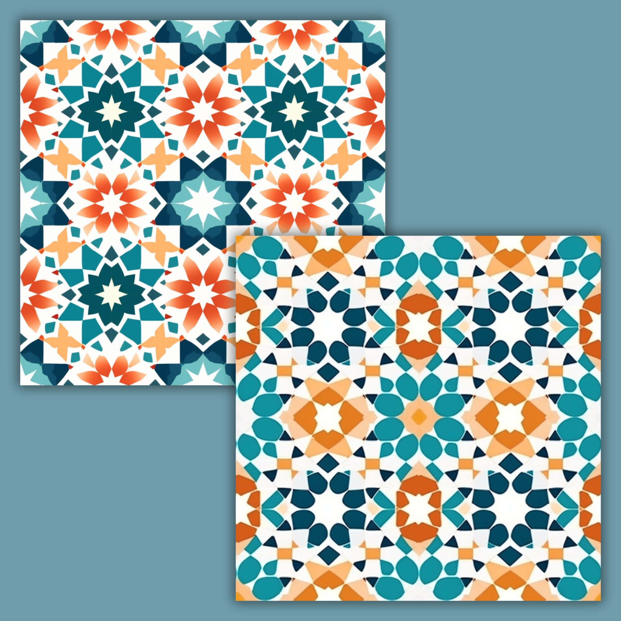 Printable Terracotta Moroccan Paper Pack 6 Patterns - Etsy