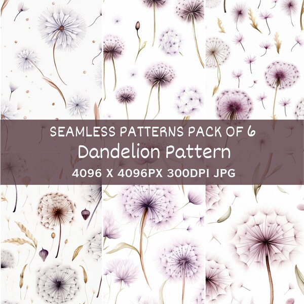Dandelion Pattern - Etsy