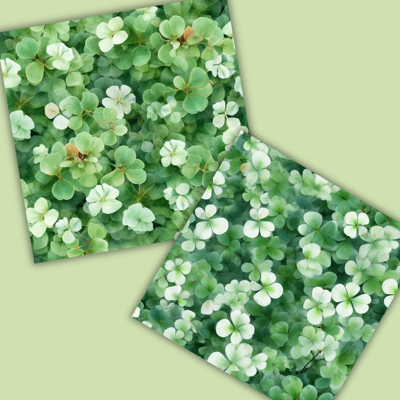 Clover Watercolour Digital Paper Clover Digital Patterns - Etsy