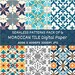 Printable Moroccan Digital Paper Pack, Mixed Colours Seamless Patterns ...