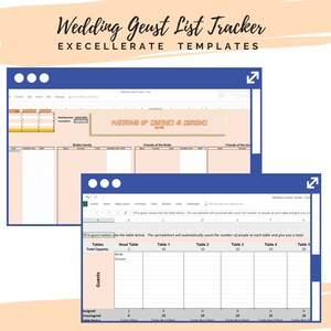 Wedding Guest List Tracker and Seating Planner - Etsy