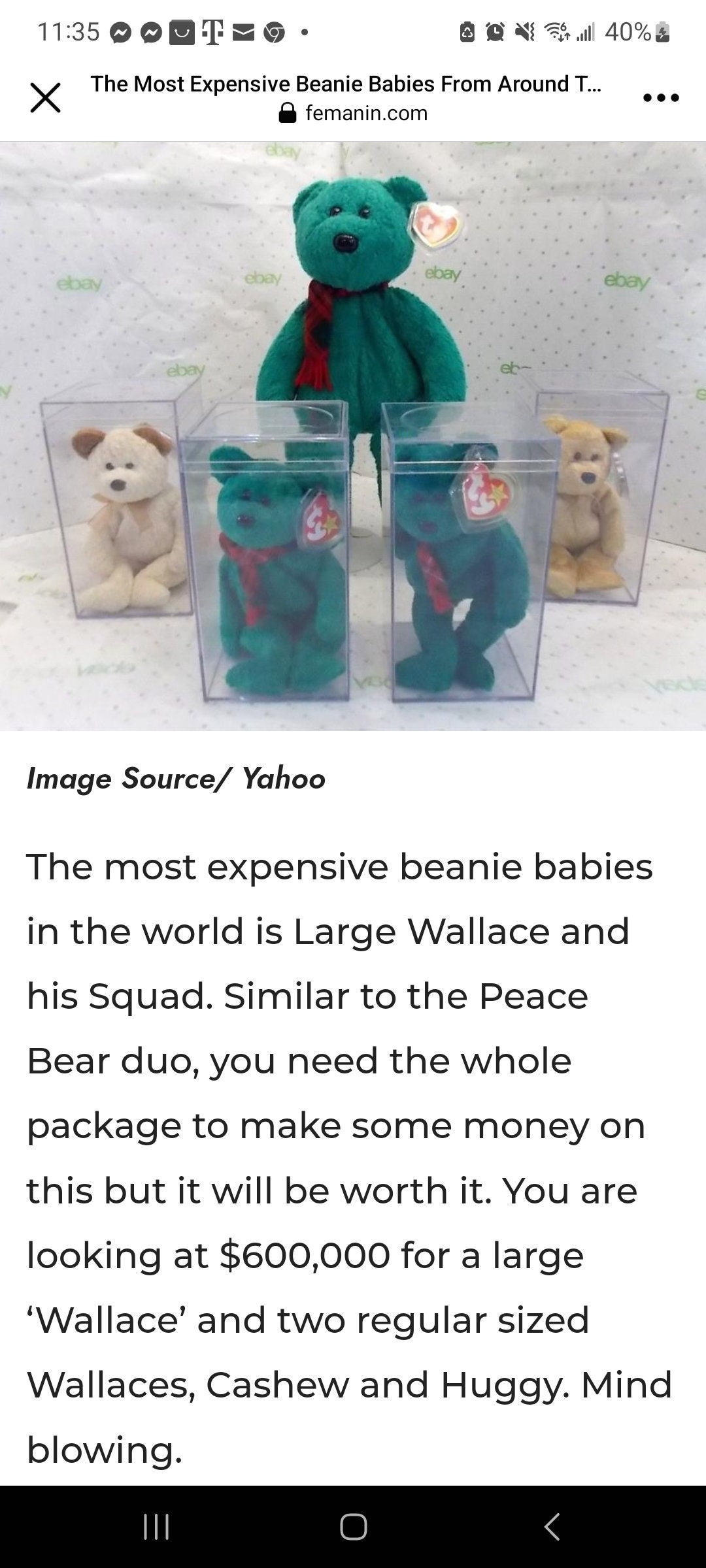 Ultra Rare Wallace Bear and His Gang Set by Ty Beanie Baby - Etsy