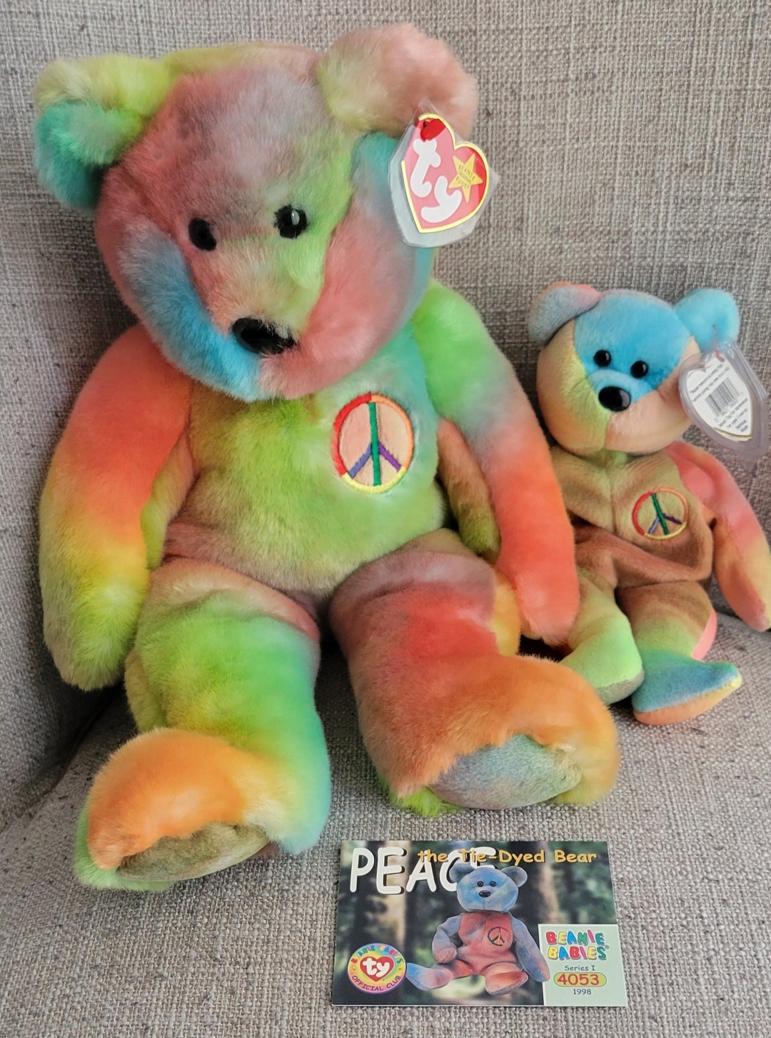 Ultra Rare Peace Bear Set by Ty Beanie Baby - Etsy