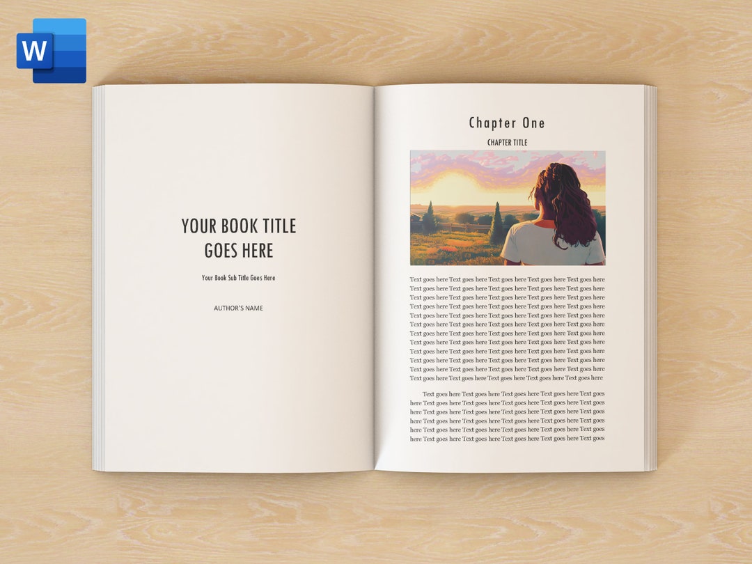 MS Word Fiction Novel Book Templates X4 | 6x9 Interior Pages| KDP ...