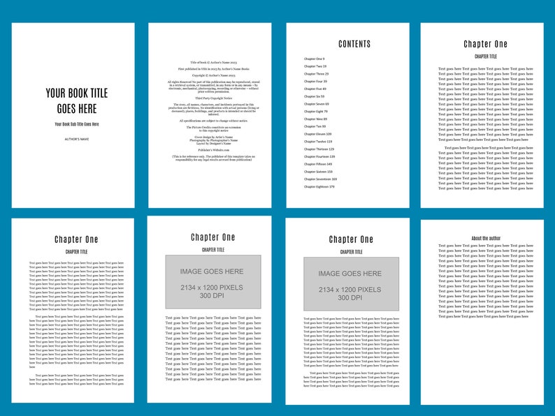 MS Word Science Fiction Novel Book Templates X4 6x9 Interior Pages KDP ...