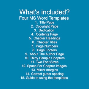 MS Word Nonfiction Book Templates X4 | 6x9 Interior Pages| KDP | Self ...