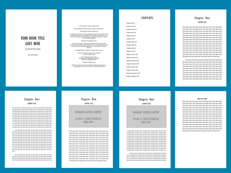 MS Word Mystery Novel Book Templates X4 | 6x9 Interior Pages| KDP ...