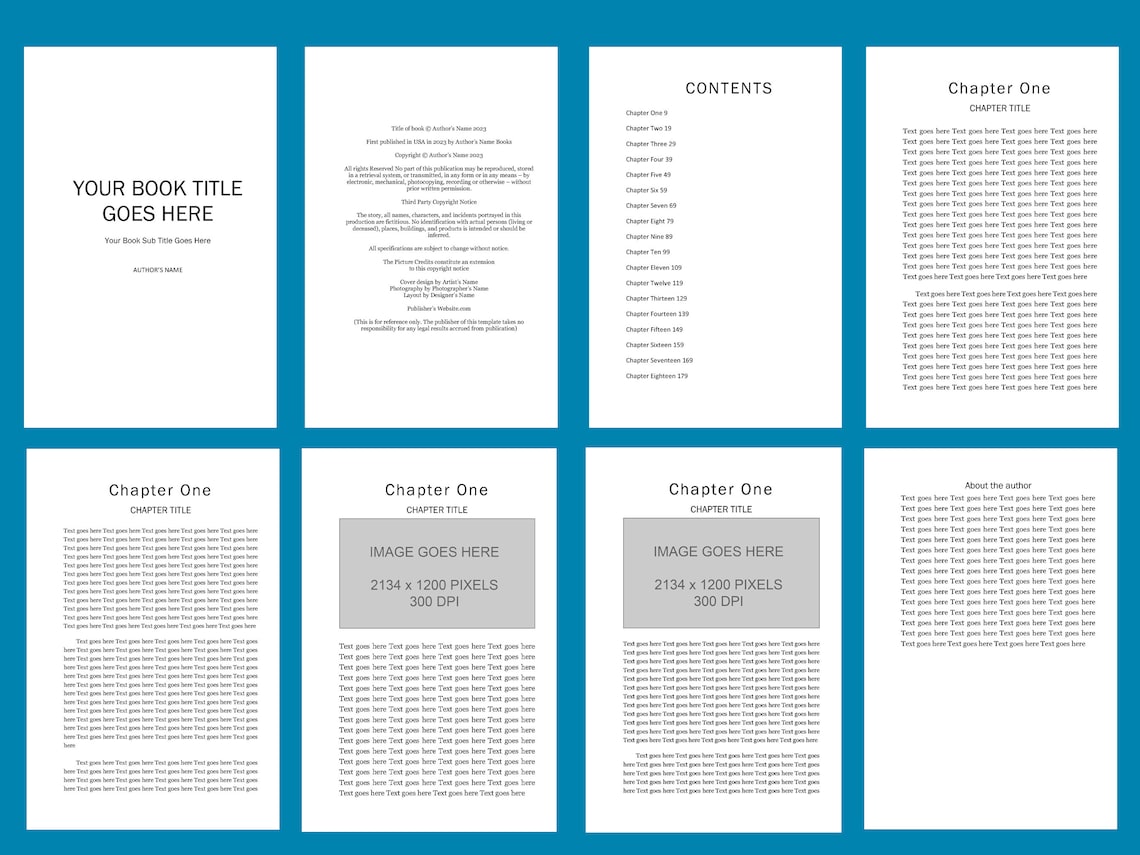 MS Word Nonfiction Book Templates X4 | 6x9 Interior Pages| KDP | Self ...