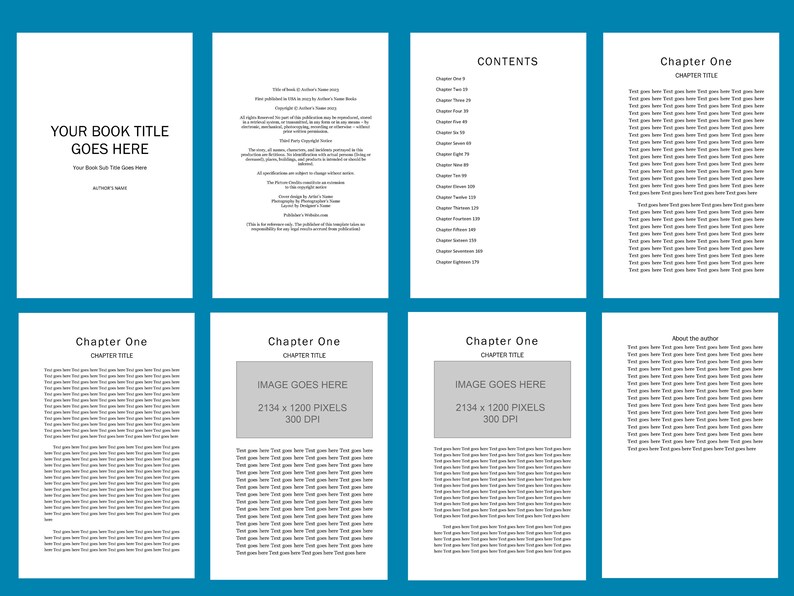 MS Word Nonfiction Book Templates X4 | 6x9 Interior Pages| KDP | Self ...