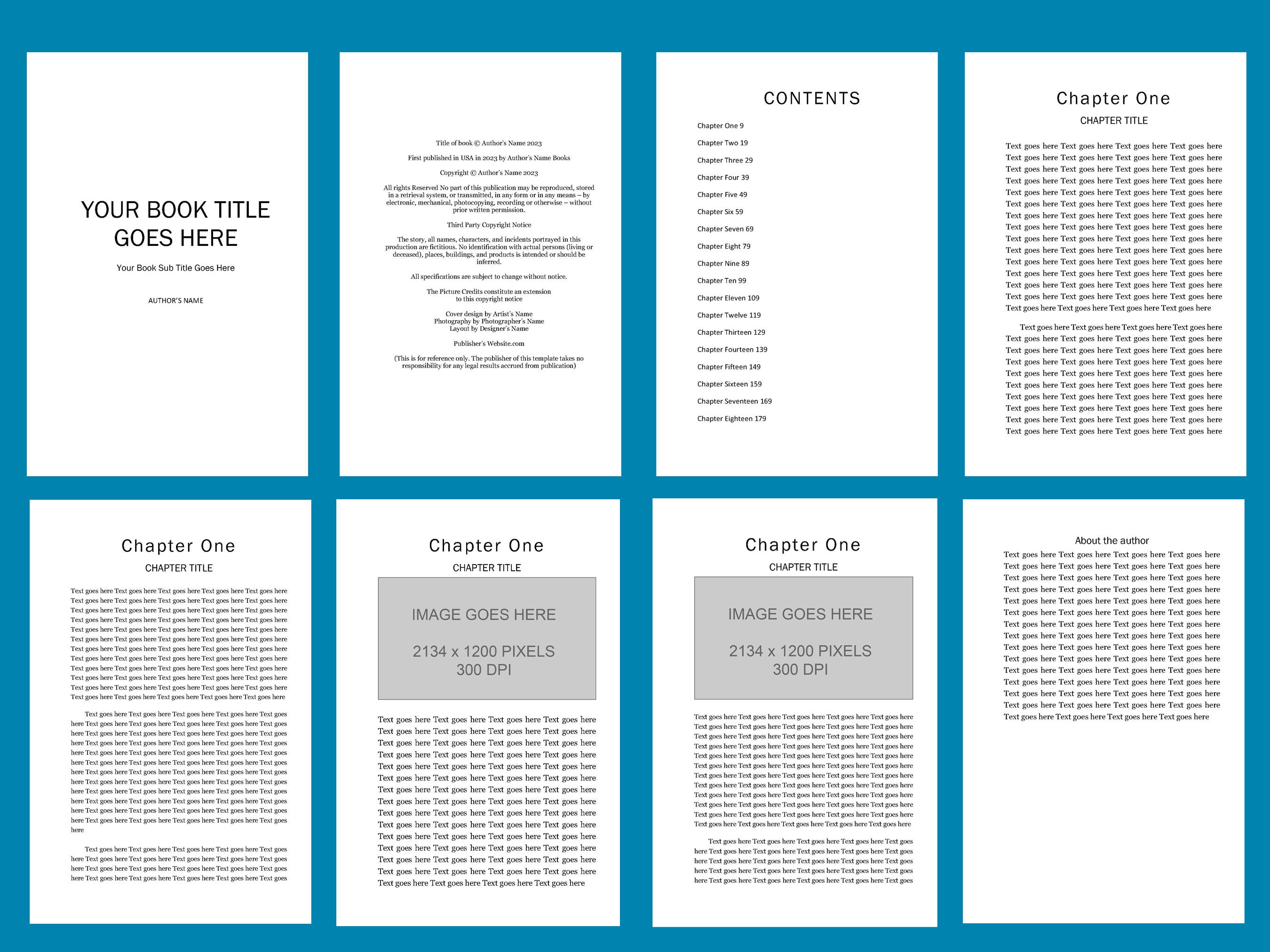 MS Word Nonfiction Book Templates X4 | 6x9 Interior Pages| KDP | Self ...