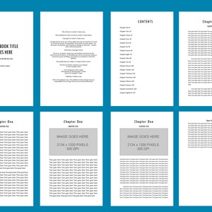 MS Word Fiction Novel Book Templates X4 | 6x9 Interior Pages| KDP ...