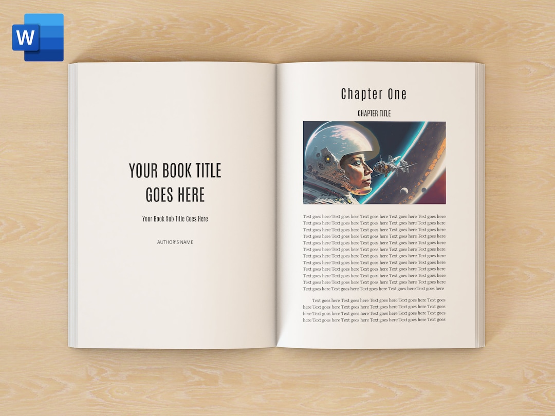MS Word Science Fiction Novel Book Templates X4 6x9 Interior Pages KDP ...