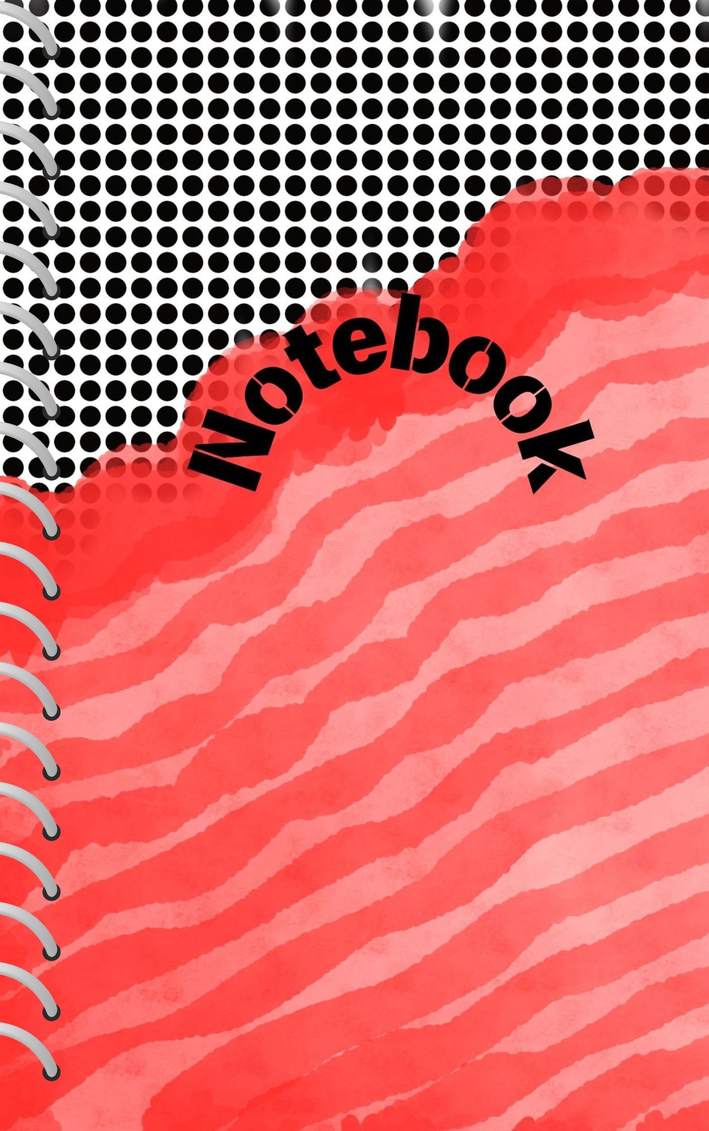 Abstract Red Black Printable Notebook, Weekly Mood Tracker, Printable ...