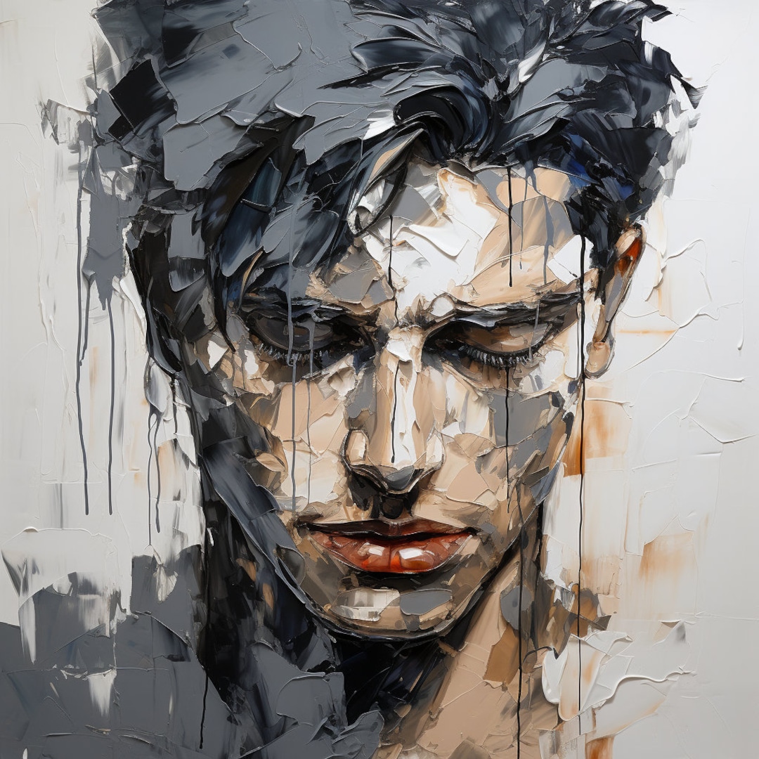 Abstract Face of Man Poster, Abstract Art Print, Downloadable Prints ...