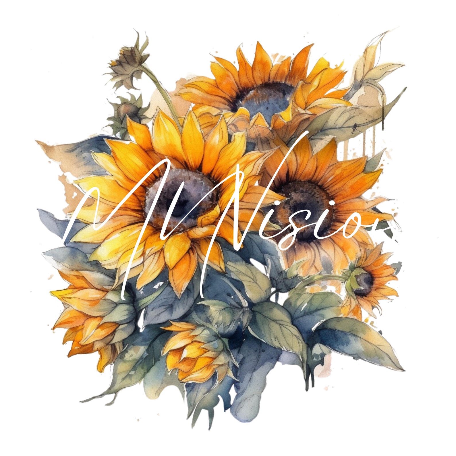 Watercolor Sunflowers Clipart Set | 8 Botanical PNG | Instant Download ...