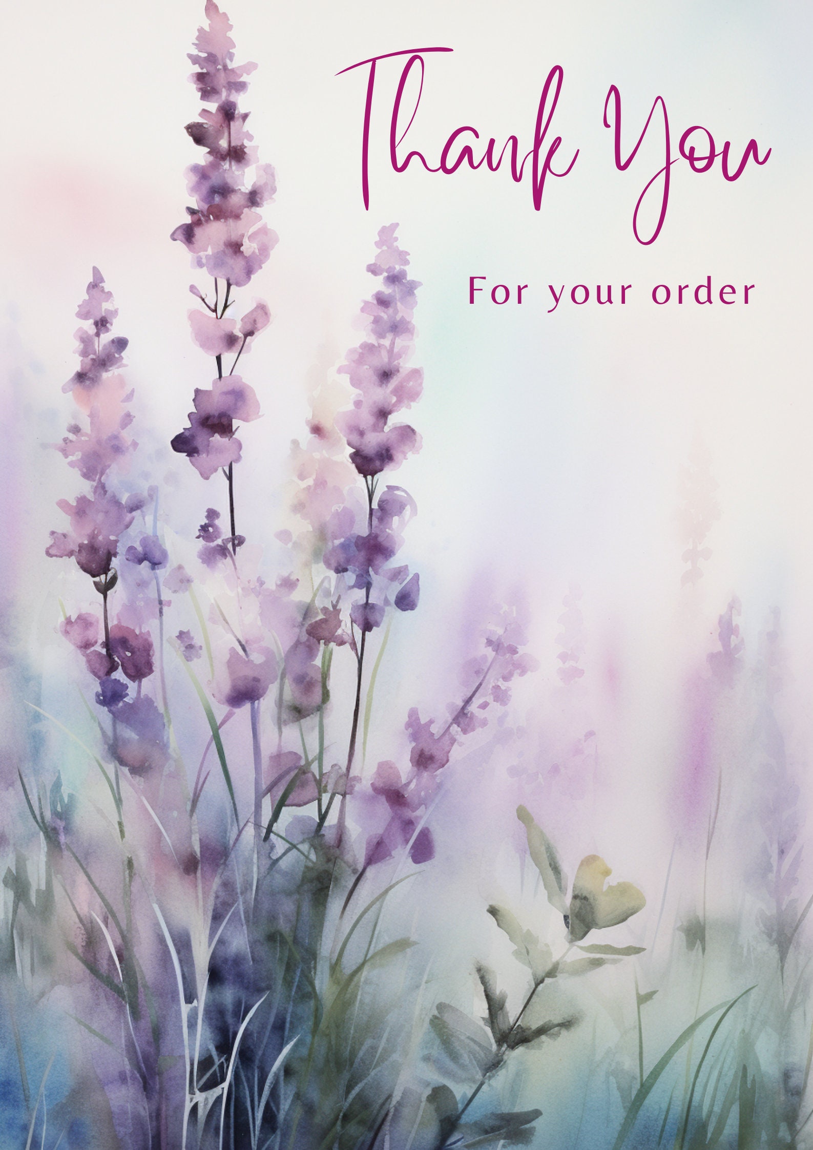 Lavender Print Set of 4, Watercolor Lavender, Floral Art Print ...
