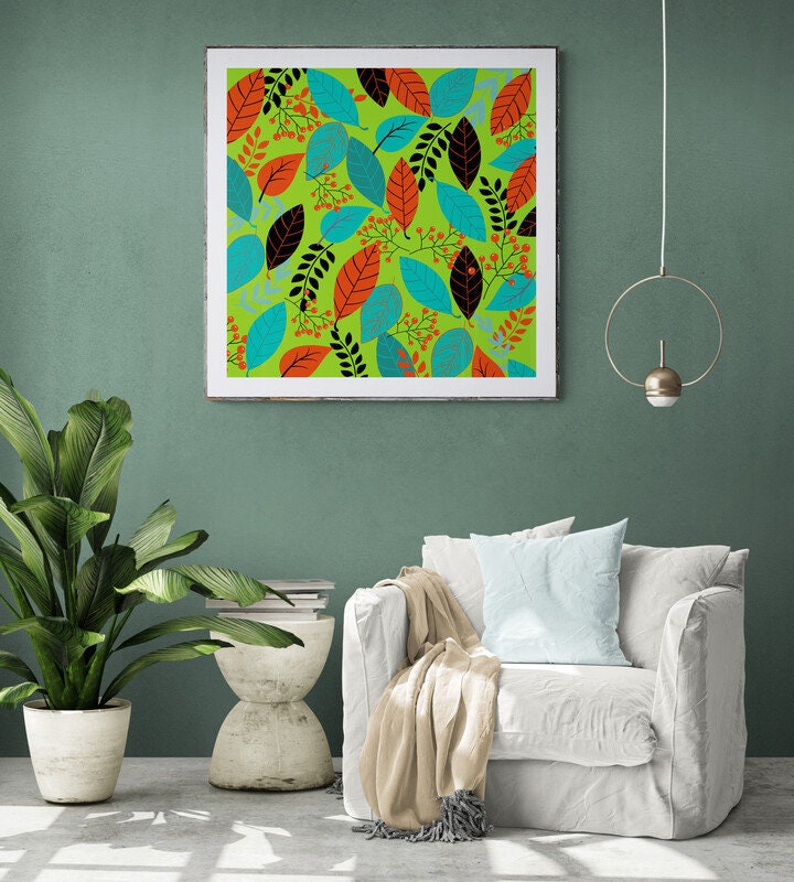 Leaves Pattern Collection, Printable Paper, Digital Print - Etsy