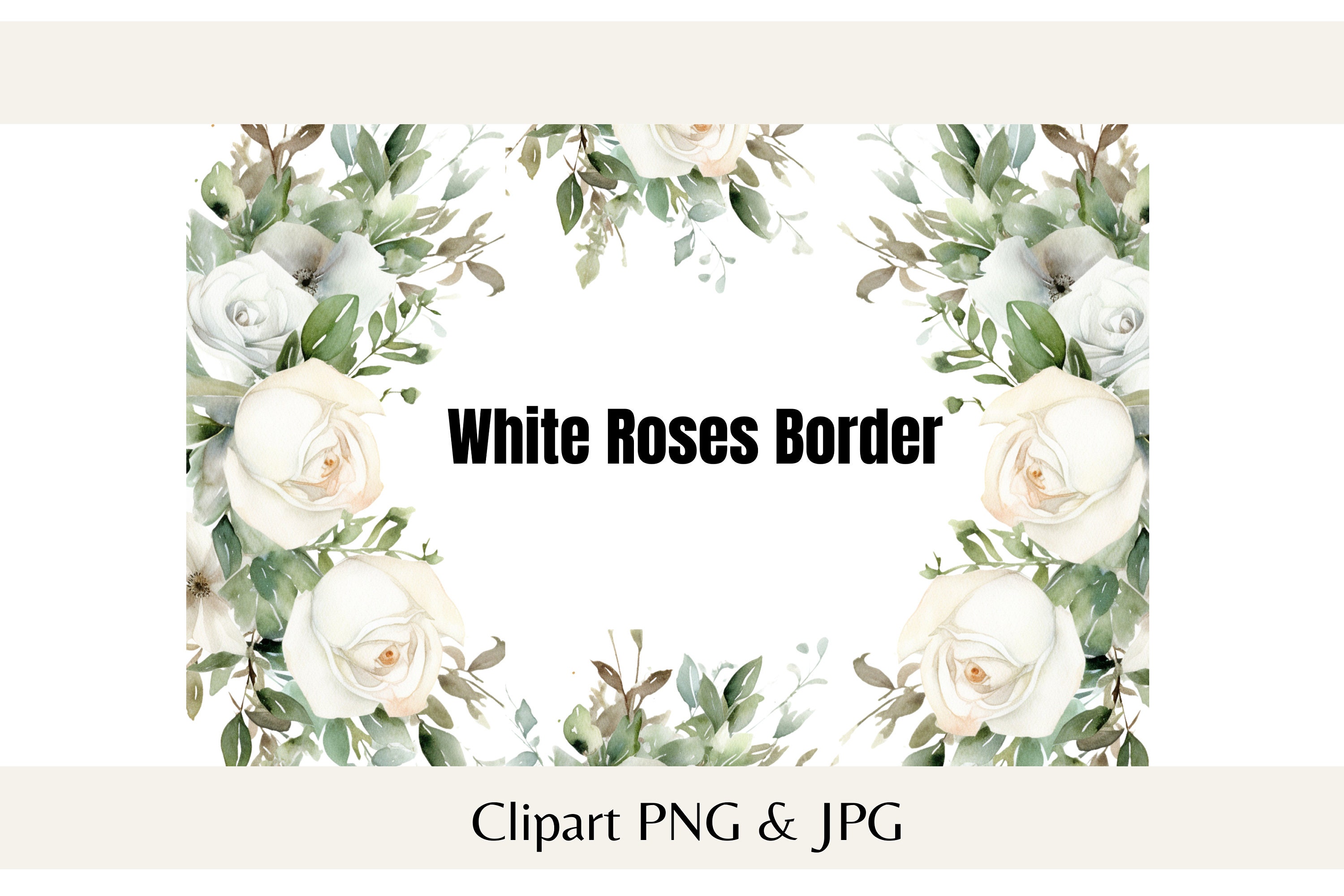 White Rose Border Clip Art