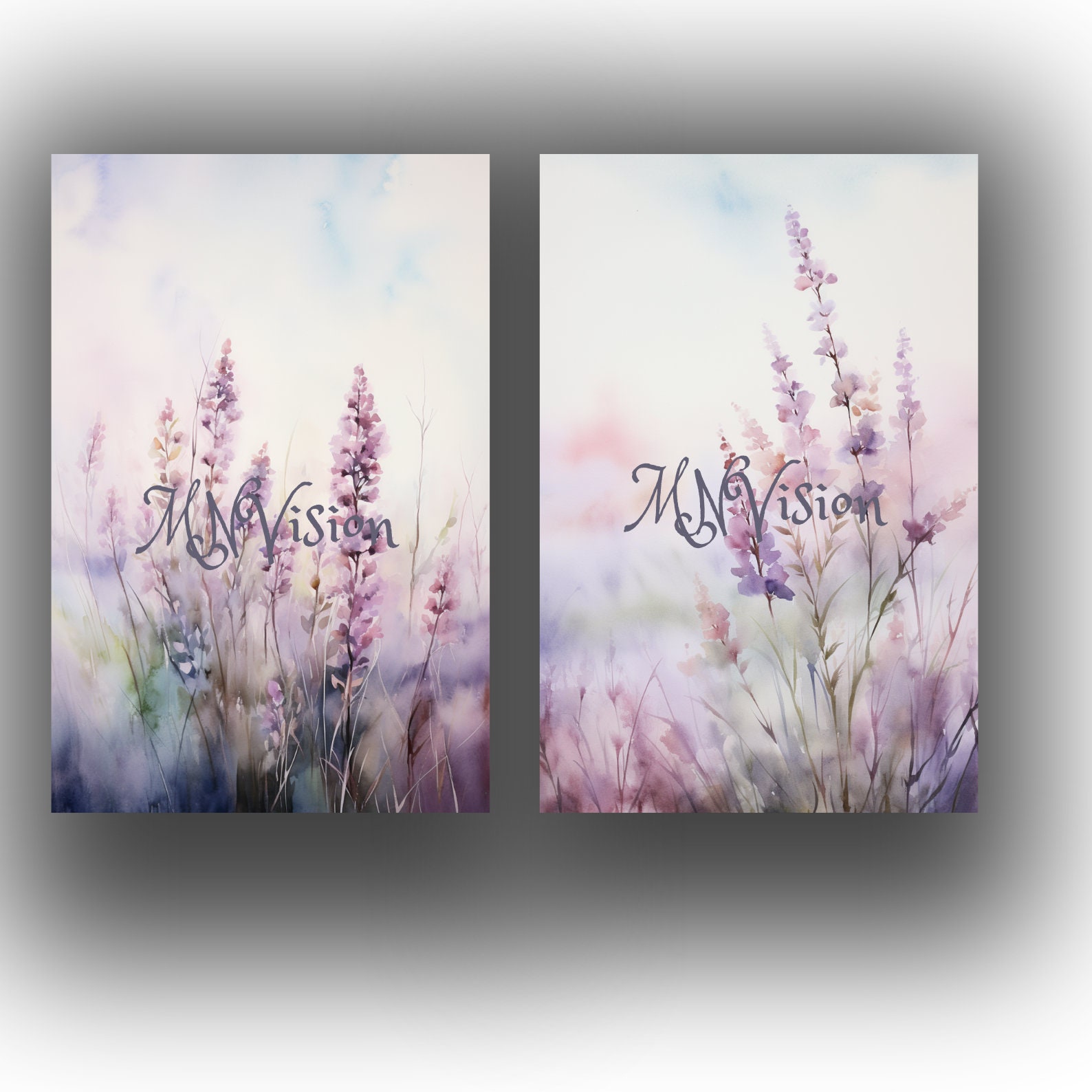 Lavender Print Set of 4, Watercolor Lavender, Floral Art Print ...