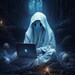 Ghost & Computer Poster Sheeted Ghost Art Print Little - Etsy