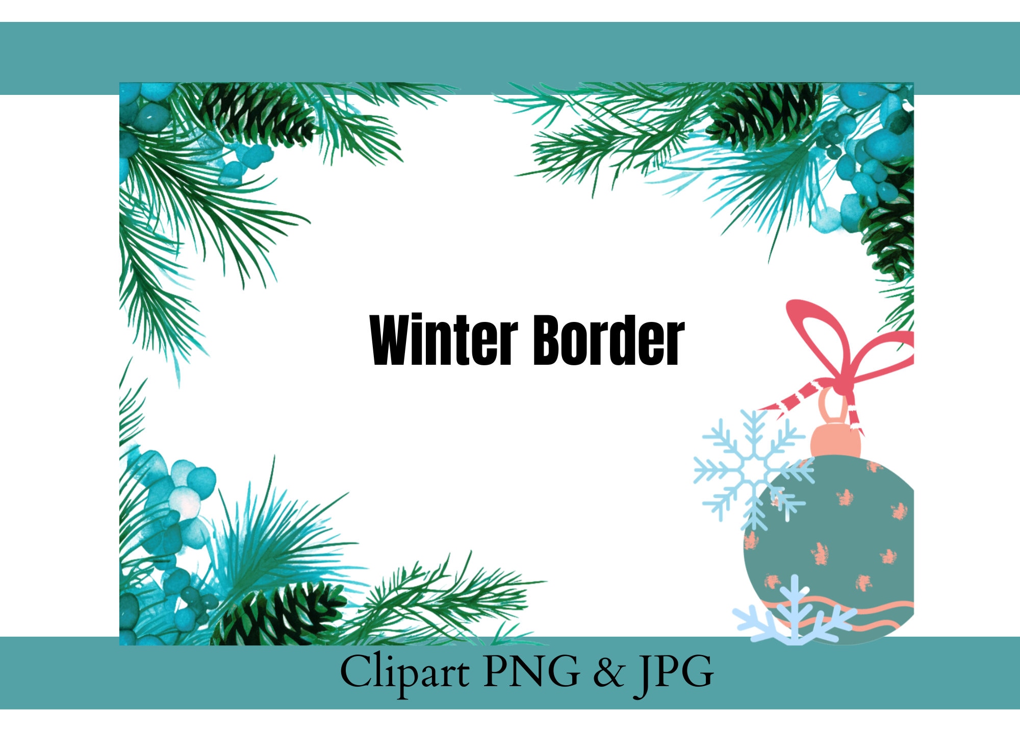 Winter Border, Winter Clipart, Winter Border Clipart, Frame PNG, Winter ...