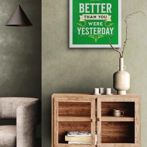Digital Abstract Poster | Became Better Than You Were Yesterday Poster ...