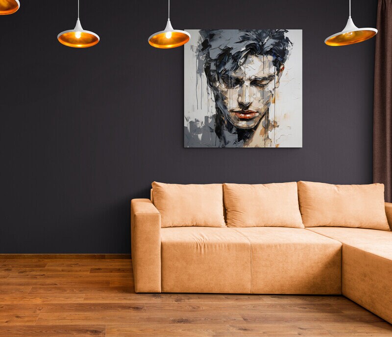 Abstract Face of Man Poster, Abstract Art Print, Downloadable Prints ...