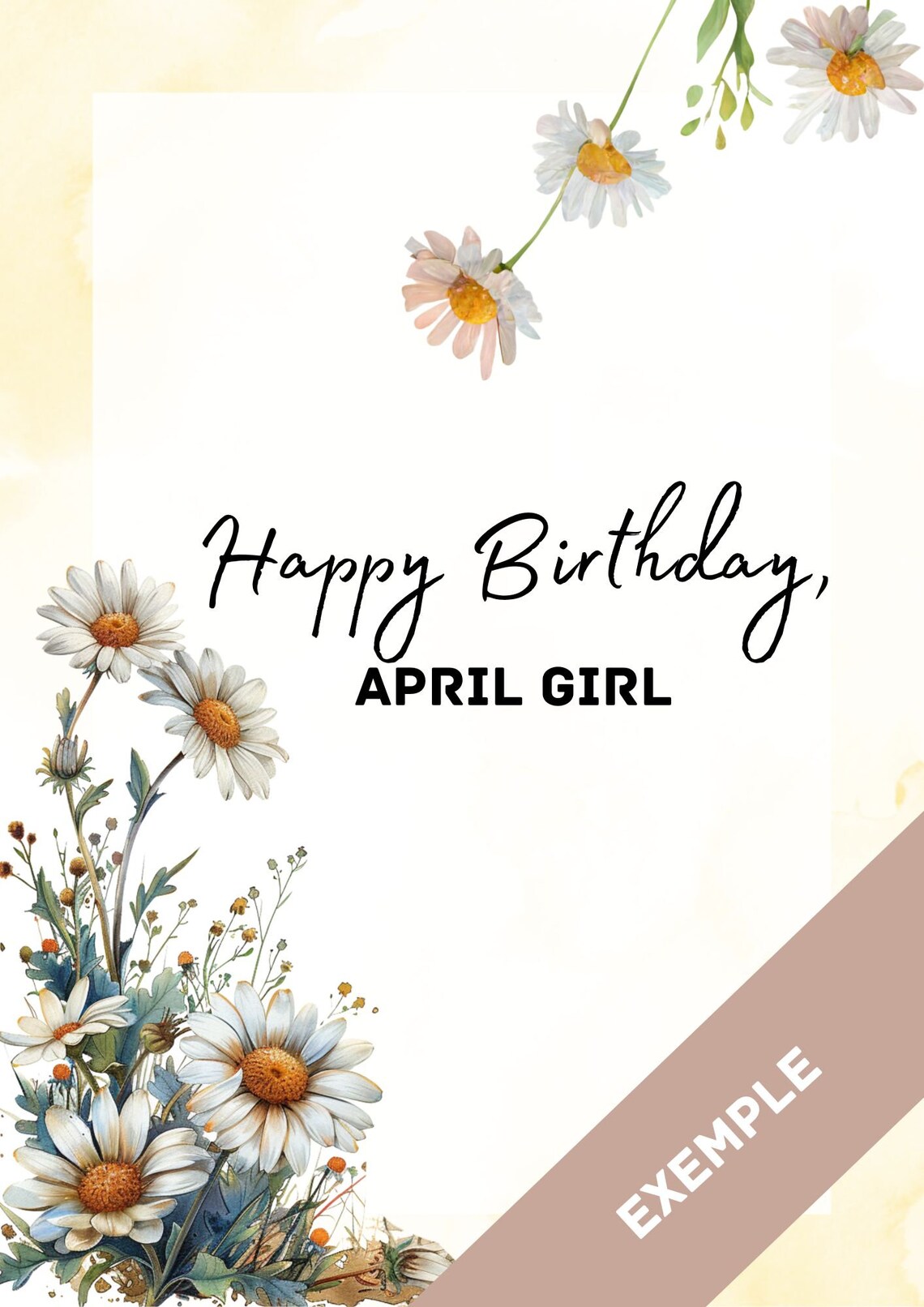 April Daisy Birth Flower Clipart Birthday Month Flower April Birth ...