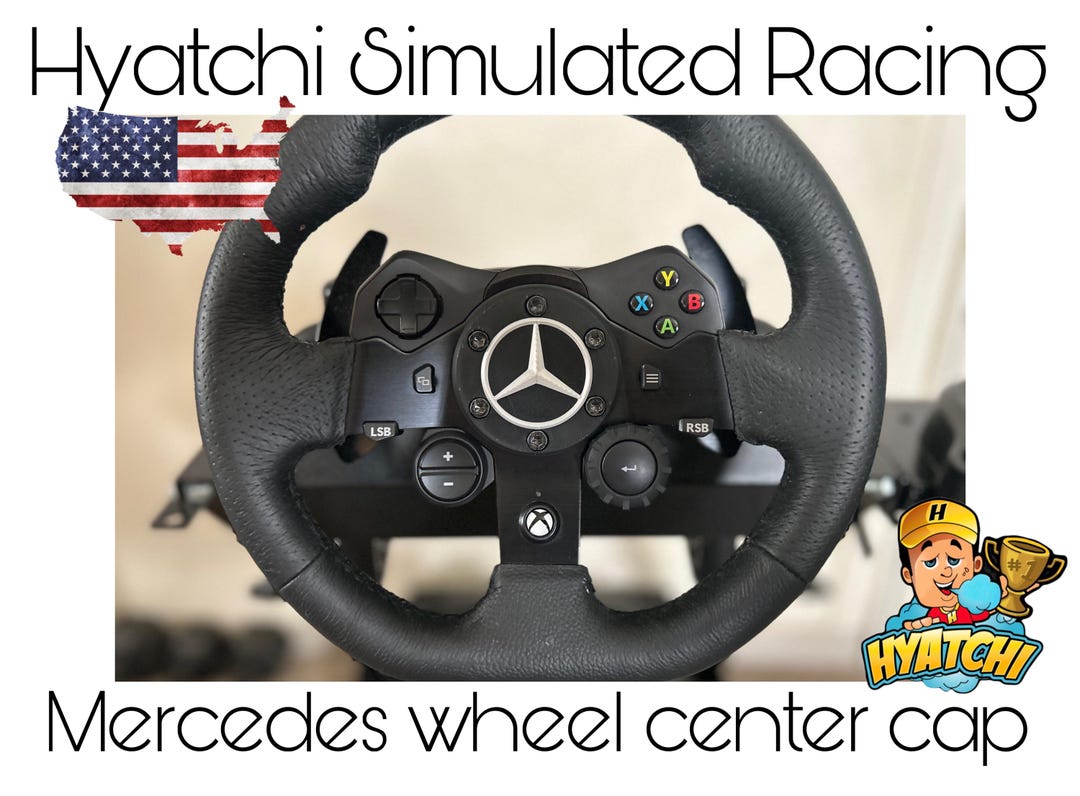 Logitech G923/G920/G29/G27 Mercedes AMG Steering Wheel Center Cap ...