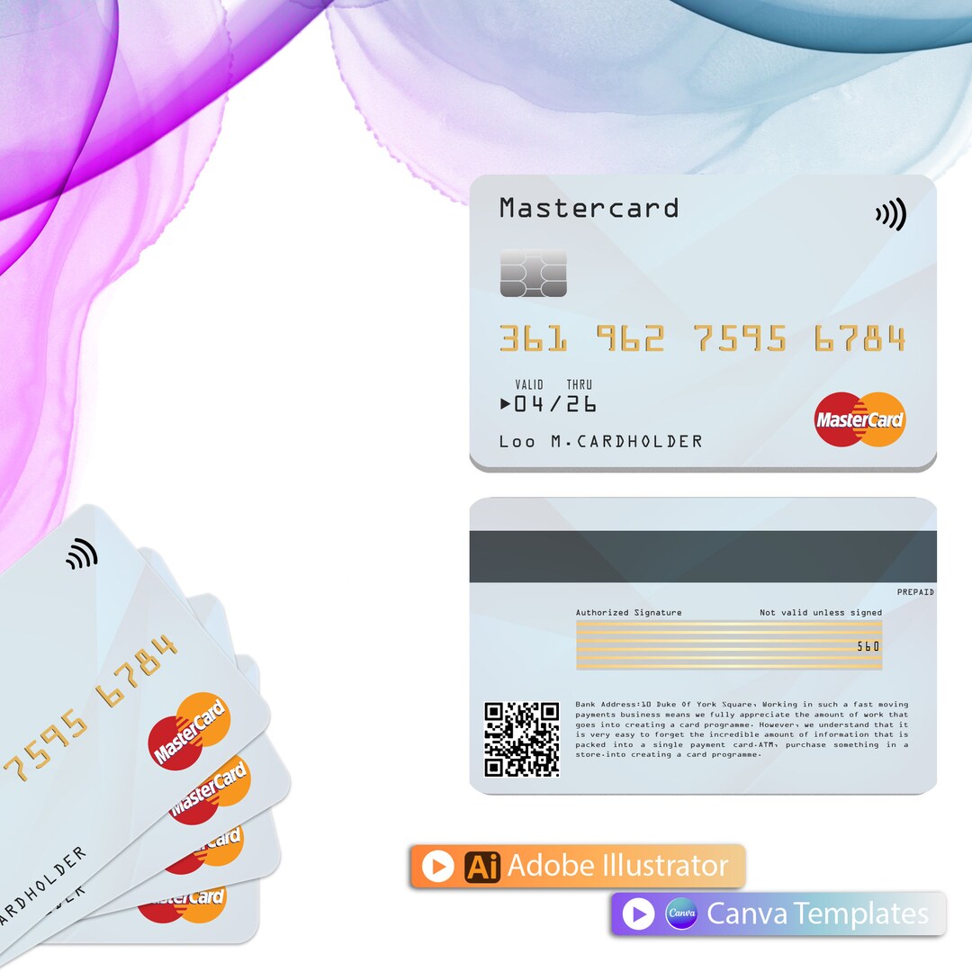 Debit Card, Master Card Vector Editable Payment and Finance Card ...