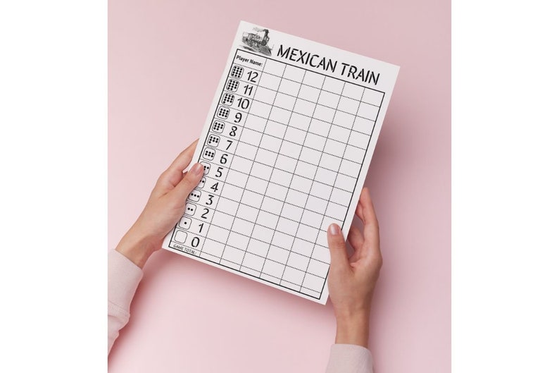 Editable Mexican Train Score Sheet Digital in Canva - Etsy