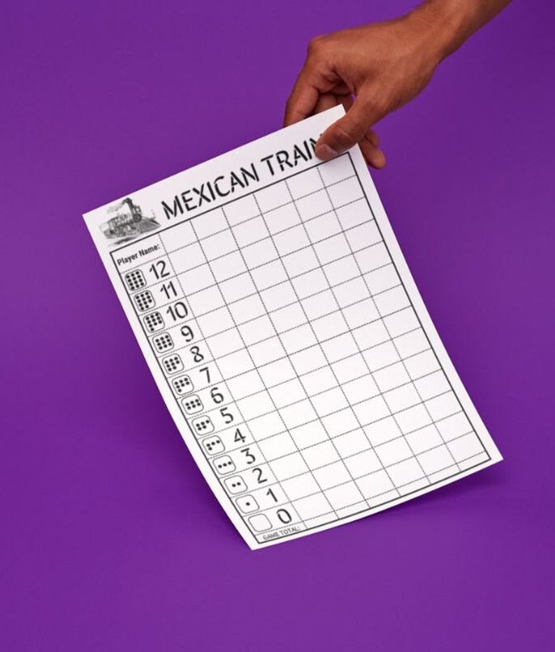 Editable Mexican Train Score Sheet Digital in Canva - Etsy